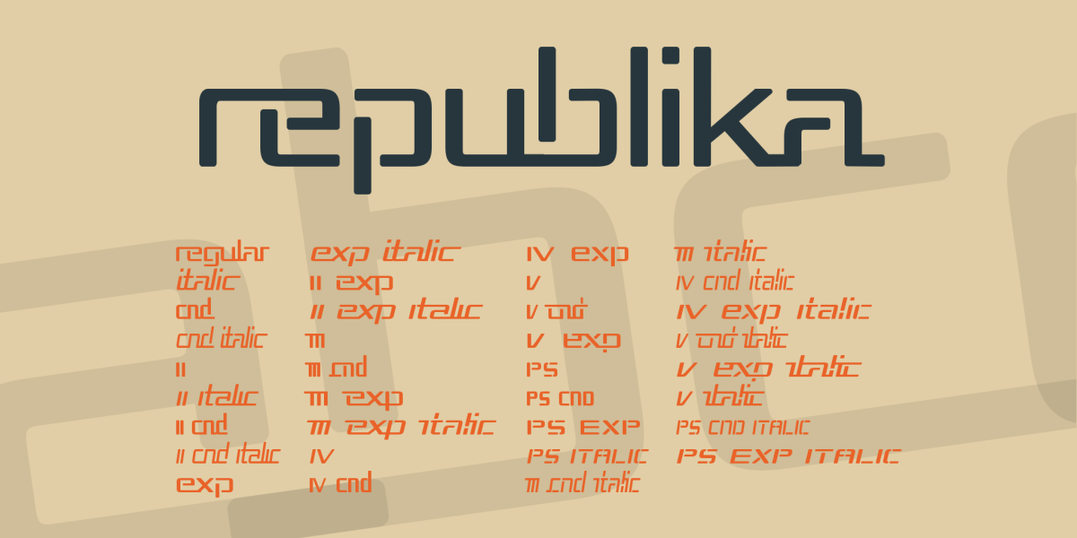 Republika Font Family · 1001 Fonts