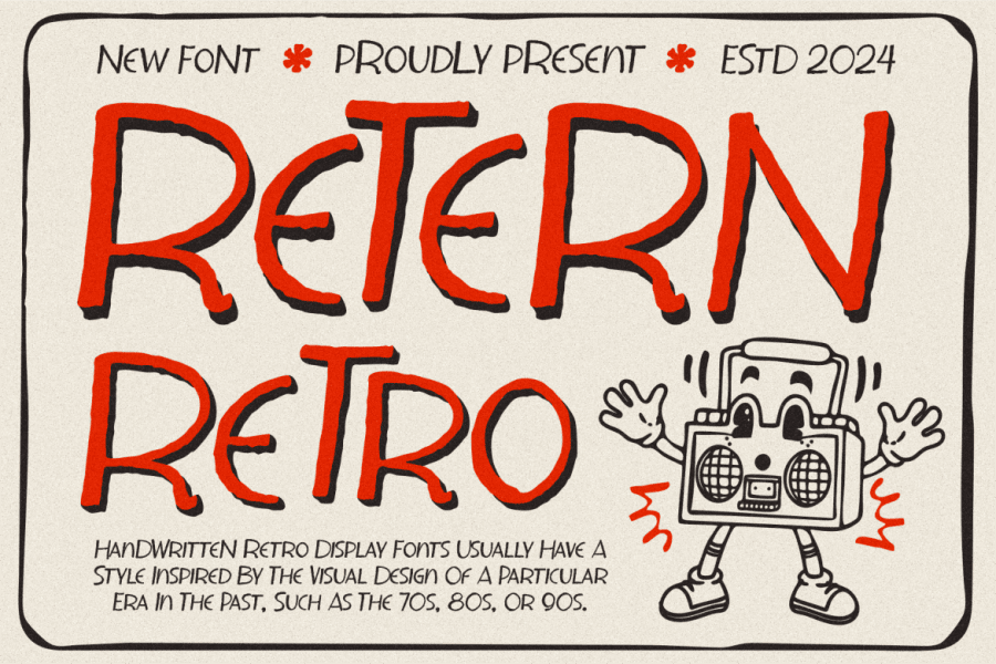 Retern Font · 1001 Fonts