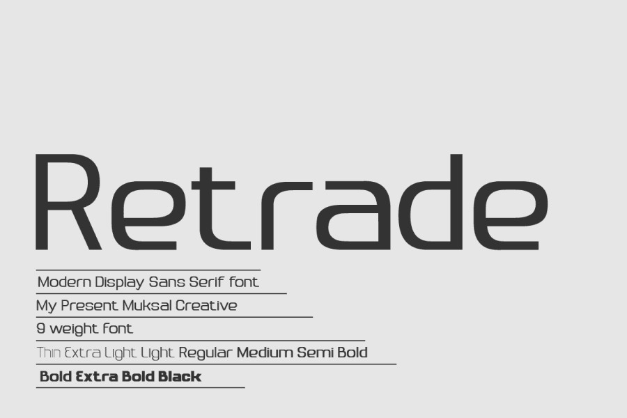 Retrade Font Family · 1001 Fonts