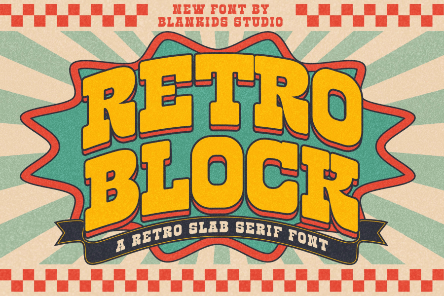 Retro Block Font · 1001 Fonts