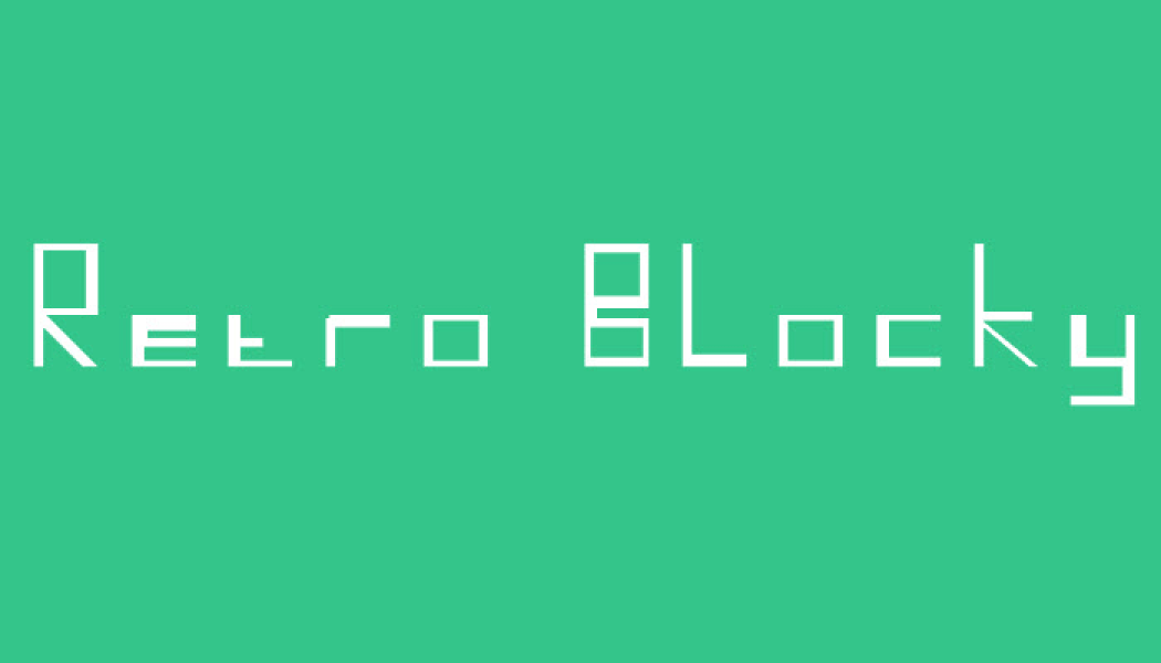 Retro Blocky Font · 1001 Fonts