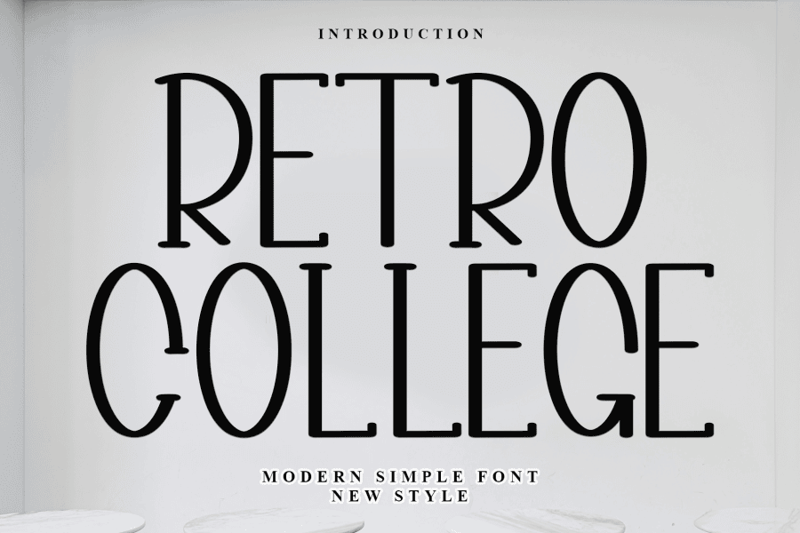 Retro College Font · 1001 Fonts