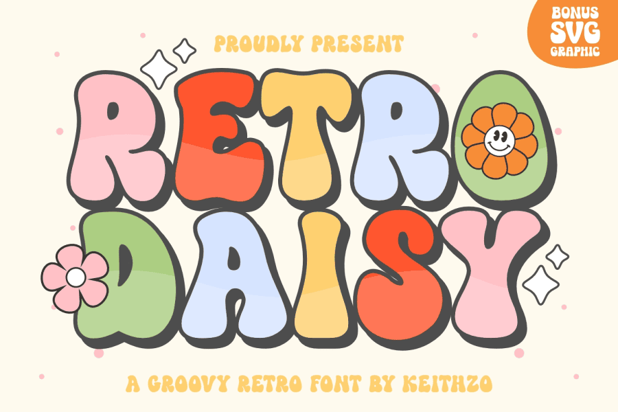 Retro Daisy Font · 1001 Fonts