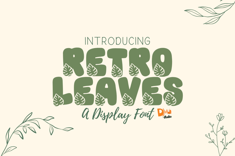 Retro Leaves Font · 1001 Fonts