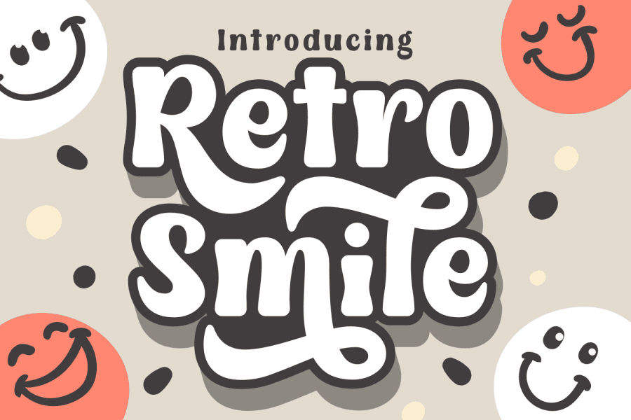 Retro Smile Font · 1001 Fonts