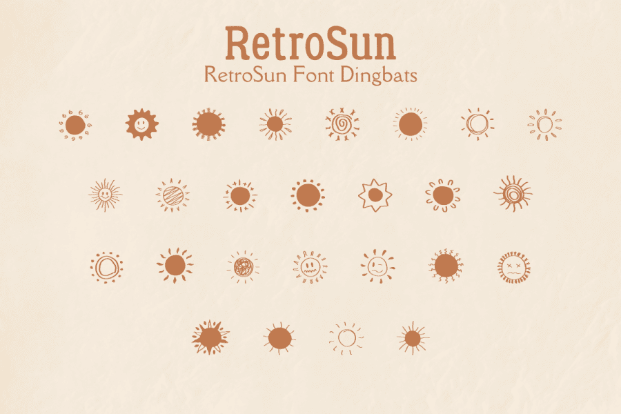 Retro Sun Font · 1001 Fonts