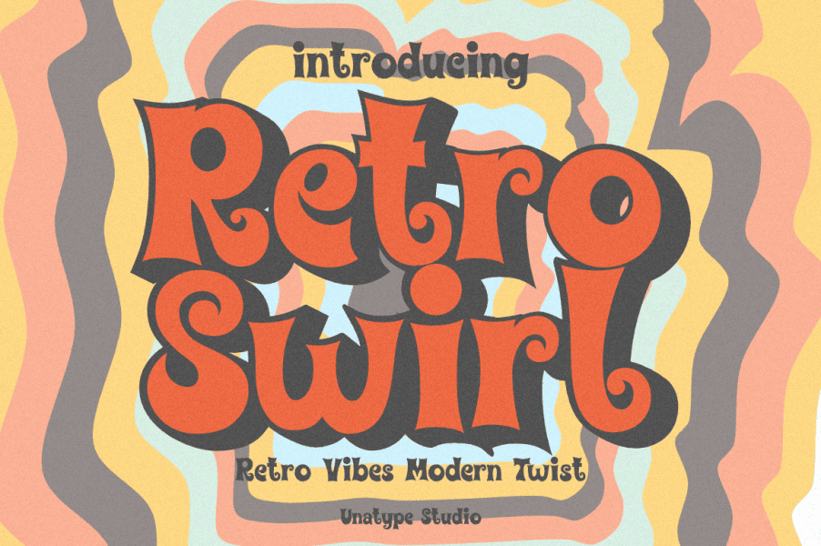 Retro Swirl Font · 1001 Fonts