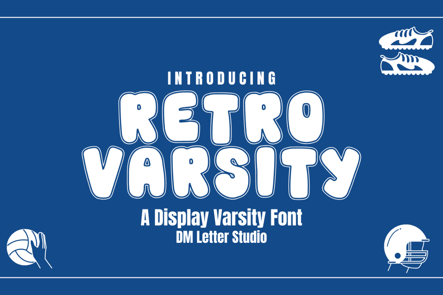 Retro Varsity Font · 1001 Fonts