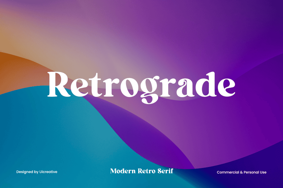 Retrograde Font · 1001 Fonts