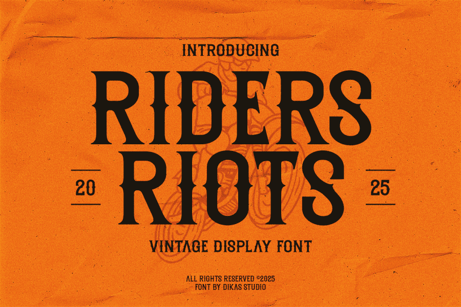 Riders Riots - Personal Use Font · 1001 Fonts