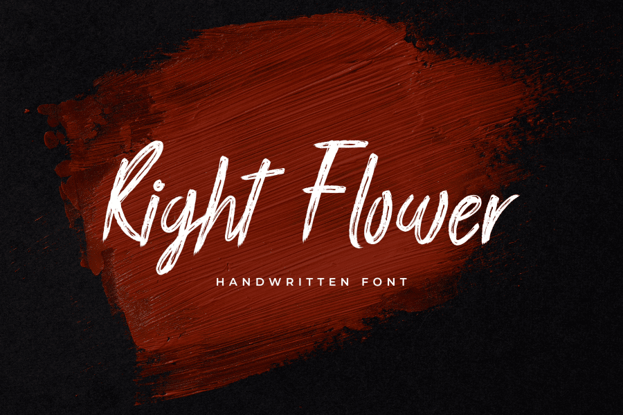Right Flower Font · 1001 Fonts