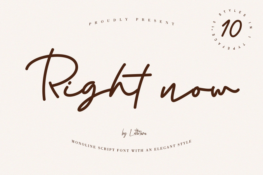 Right now Font · 1001 Fonts