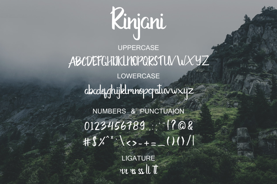 Rinjani Font · 1001 Fonts