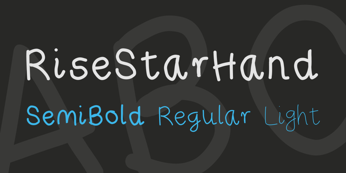 RiseStarHand Font Family · 1001 Fonts