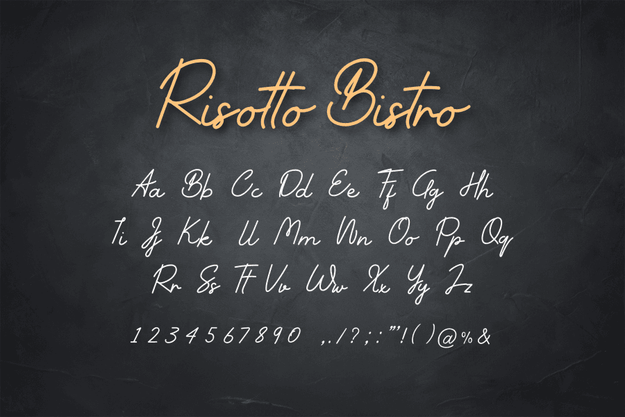 Risotto Bistro Font · 1001 Fonts
