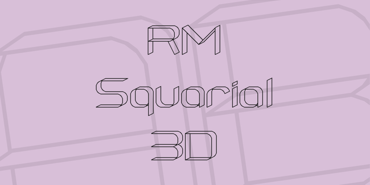 RM Squarial 3D Font · 1001 Fonts