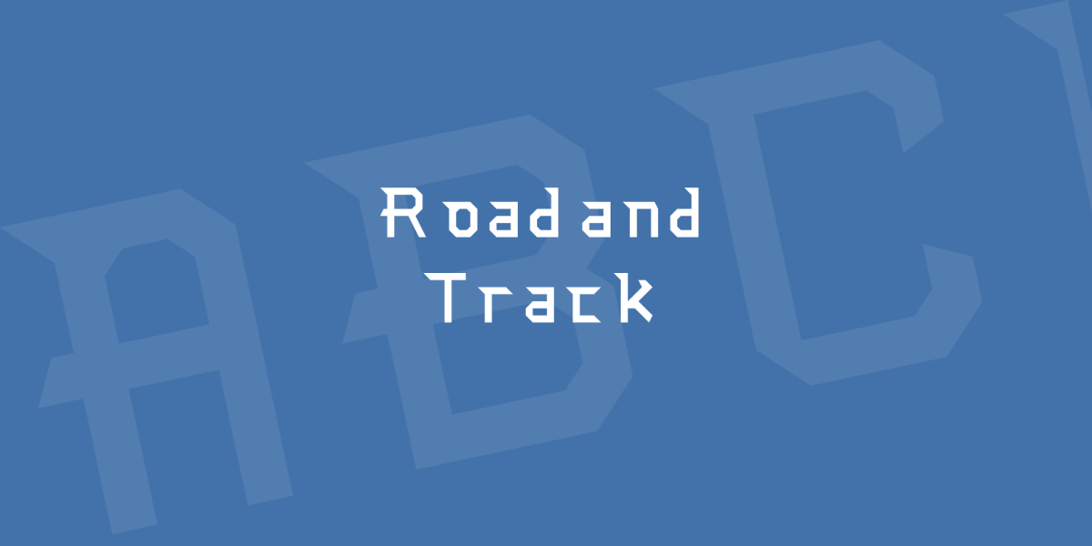 Road and Track Font · 1001 Fonts