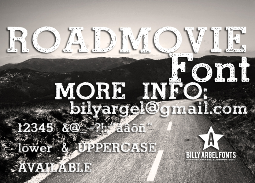 ROAD MOVIE Font · 1001 Fonts
