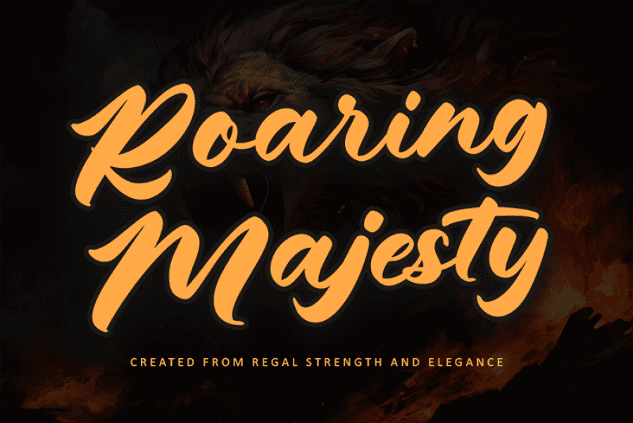 Roaring Majesty - Personal use Font · 1001 Fonts