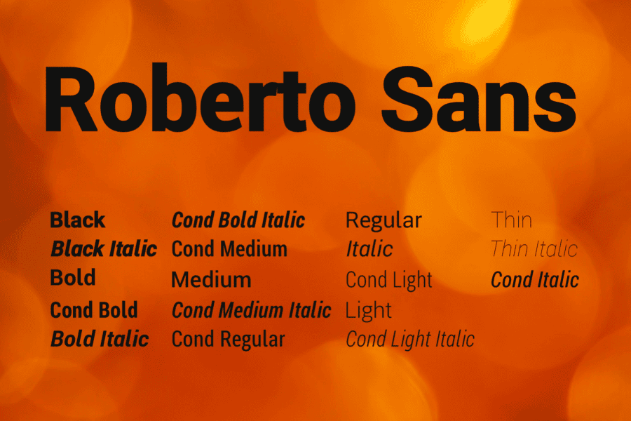 Roberto Sans Font Family · 1001 Fonts