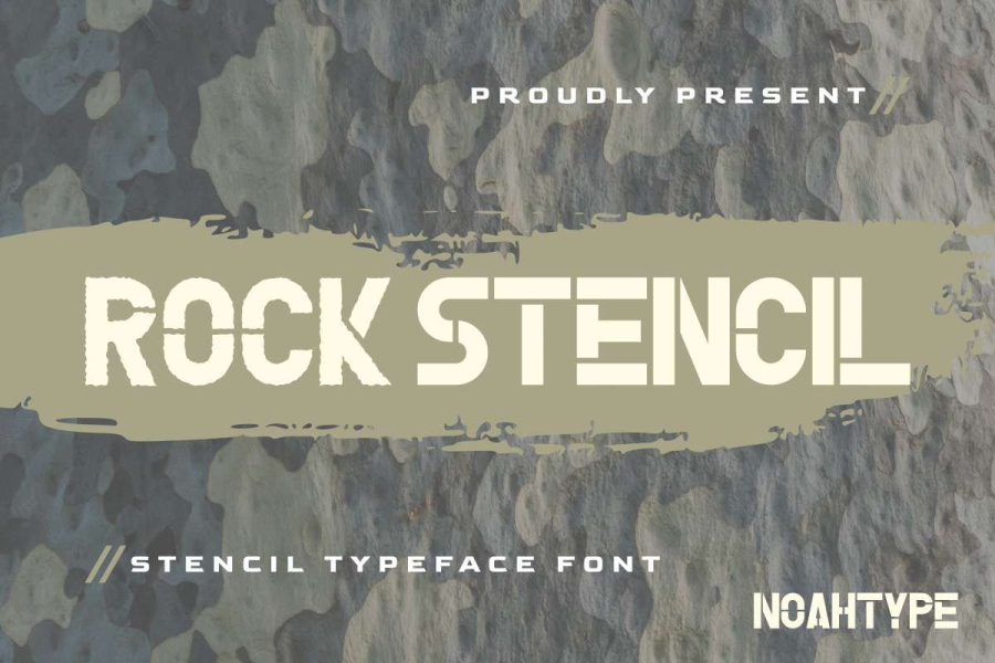Rock Stencil Demo Font Family · 1001 Fonts