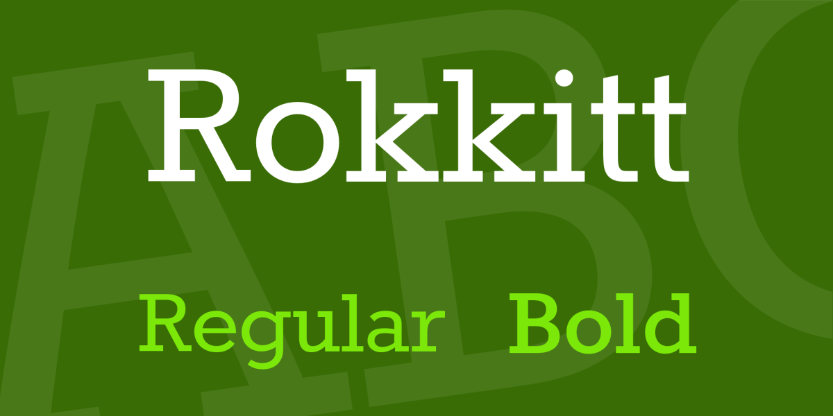 Rokkitt Font Family · 1001 Fonts