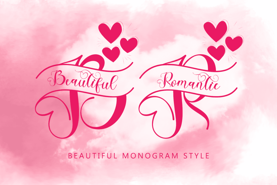 Romantic Monogram Demo Font Family · 1001 Fonts