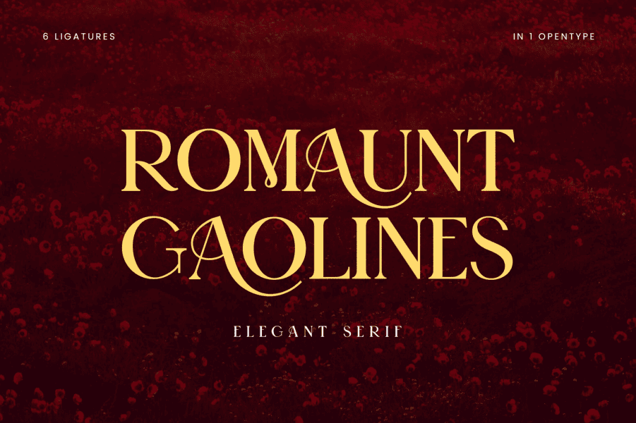 RomauntGaolines Font · 1001 Fonts