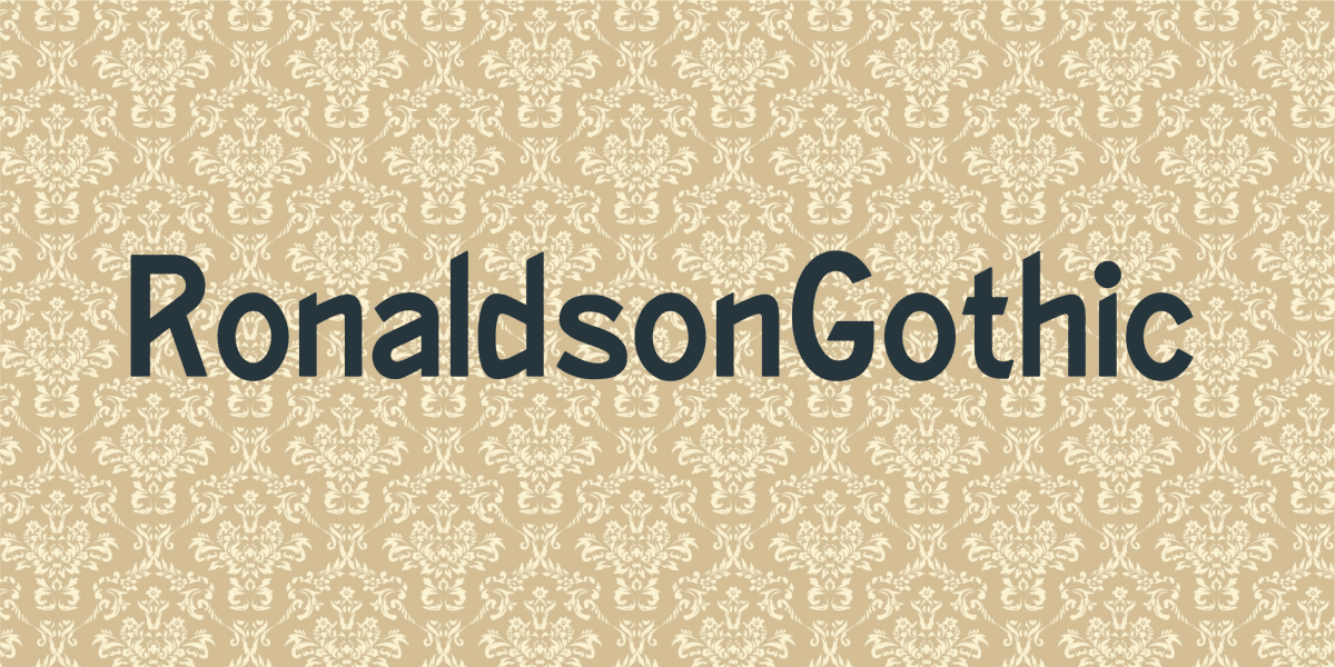 RonaldsonGothic Font Family · 1001 Fonts