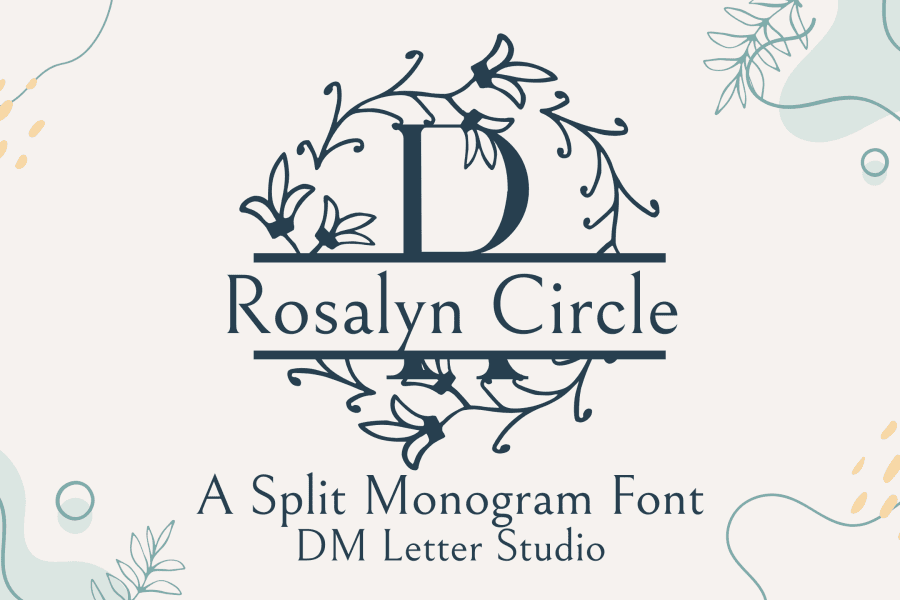 Rosalyn Circle Split Monogram Font · 1001 Fonts