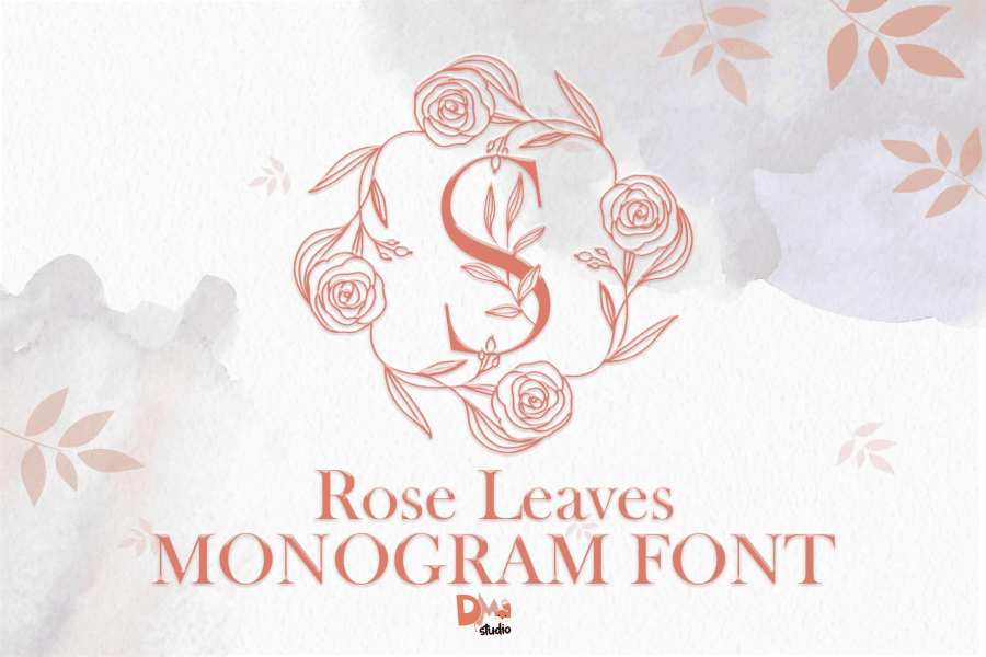 1 Free Rose Monogram Font · 1001 Fonts