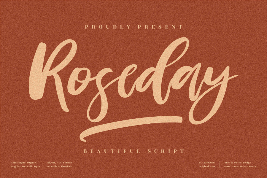 Roseday Font Family · 1001 Fonts