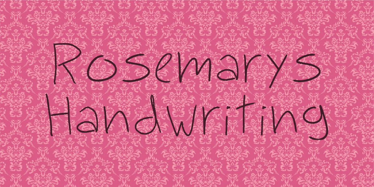 Rosemarys Handwriting Font · 1001 Fonts