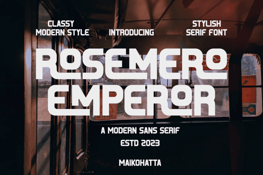 ROSEMERO EMPEROR Font · 1001 Fonts