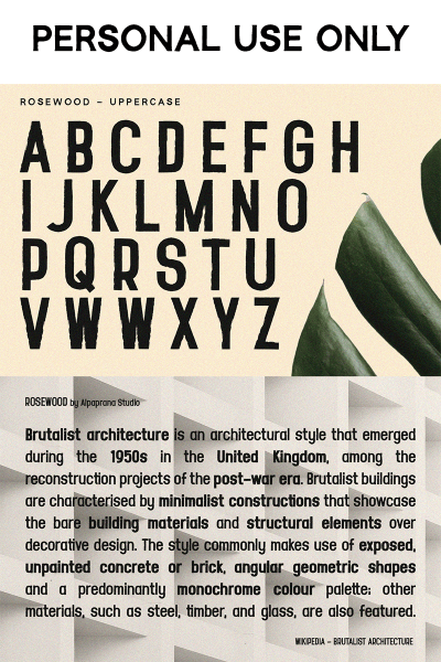 Rosewood Free Font · 1001 Fonts