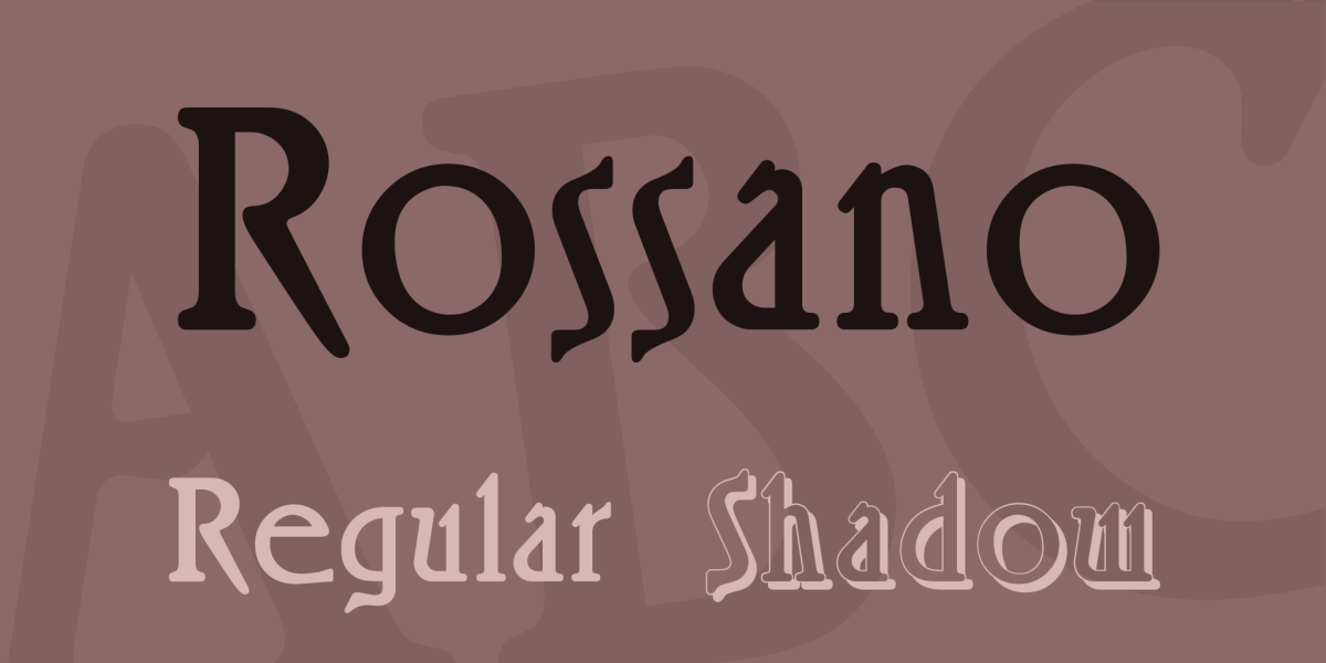 Rossano Font Family · 1001 Fonts