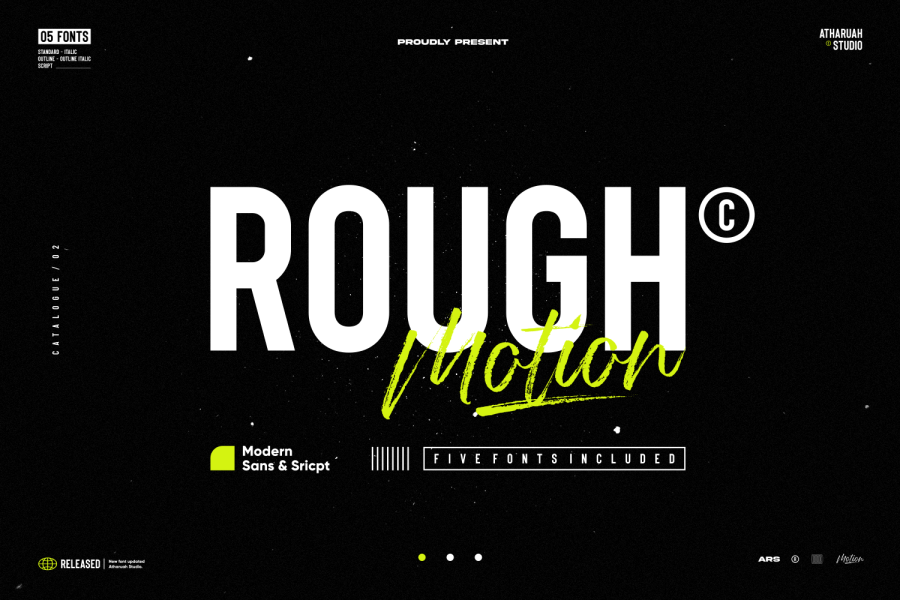 Rough Motion Font Family · 1001 Fonts