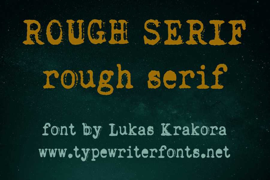 Rough Serif Font · 1001 Fonts