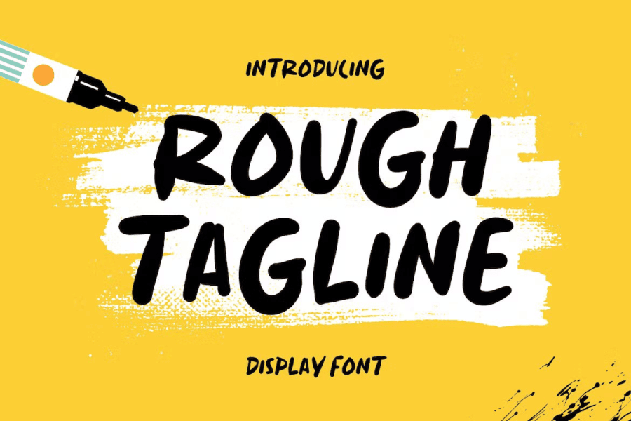 Rough Tagline Font · 1001 Fonts