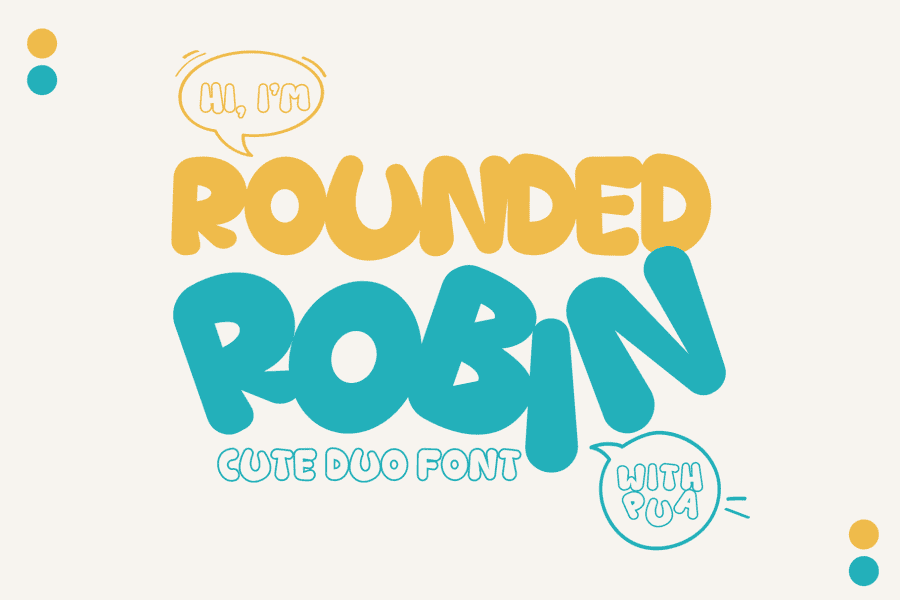 Rounded Robin Font Family · 1001 Fonts