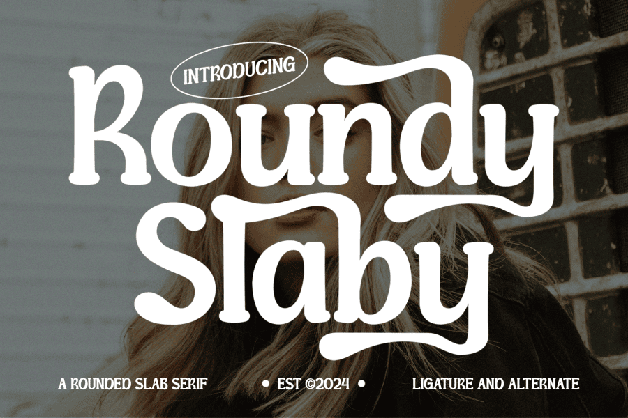 Roundy Slaby Font · 1001 Fonts