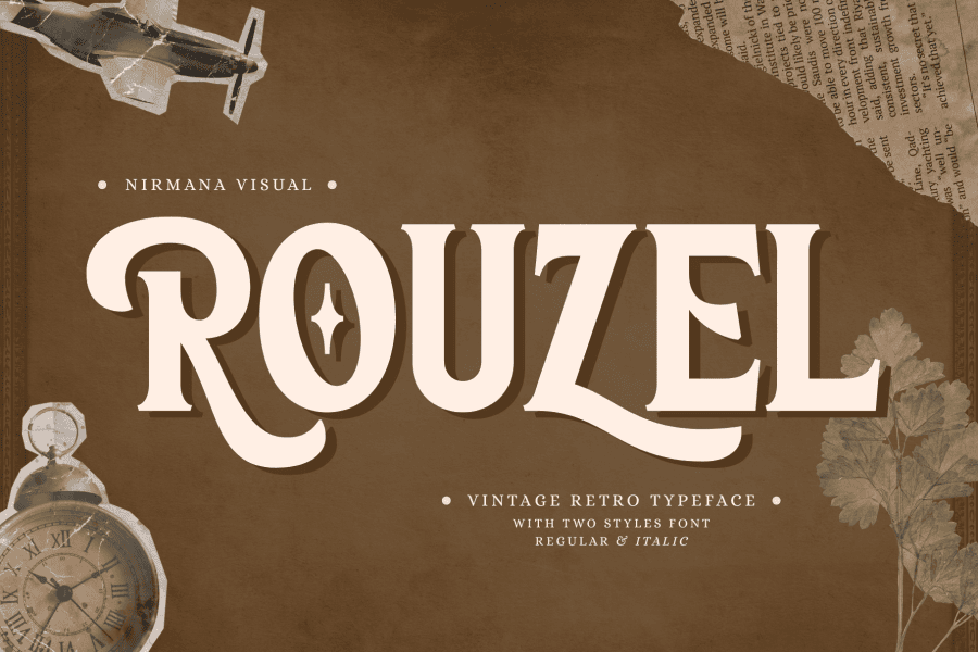 Rouzel Vintage Demo Font · 1001 Fonts