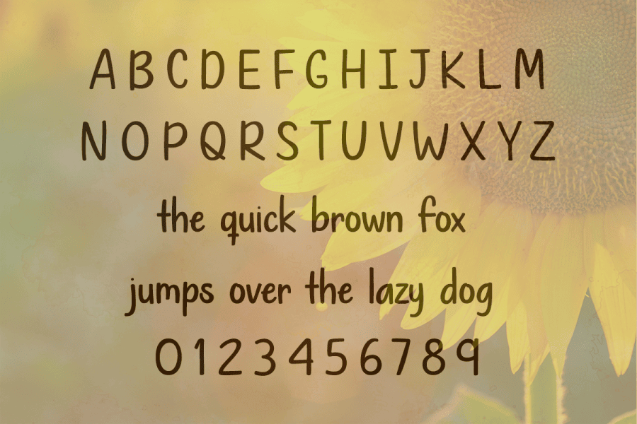 Rows of Sunflowers Font · 1001 Fonts