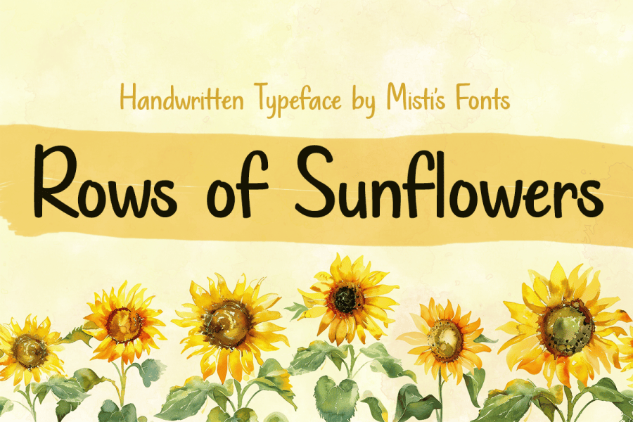 Rows of Sunflowers Font · 1001 Fonts