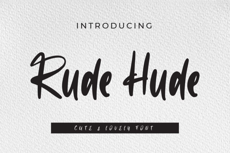 Rude Hude Font · 1001 Fonts