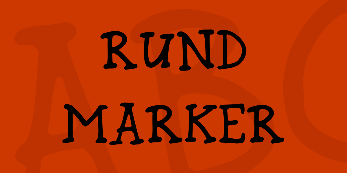 Rund Marker Font · 1001 Fonts