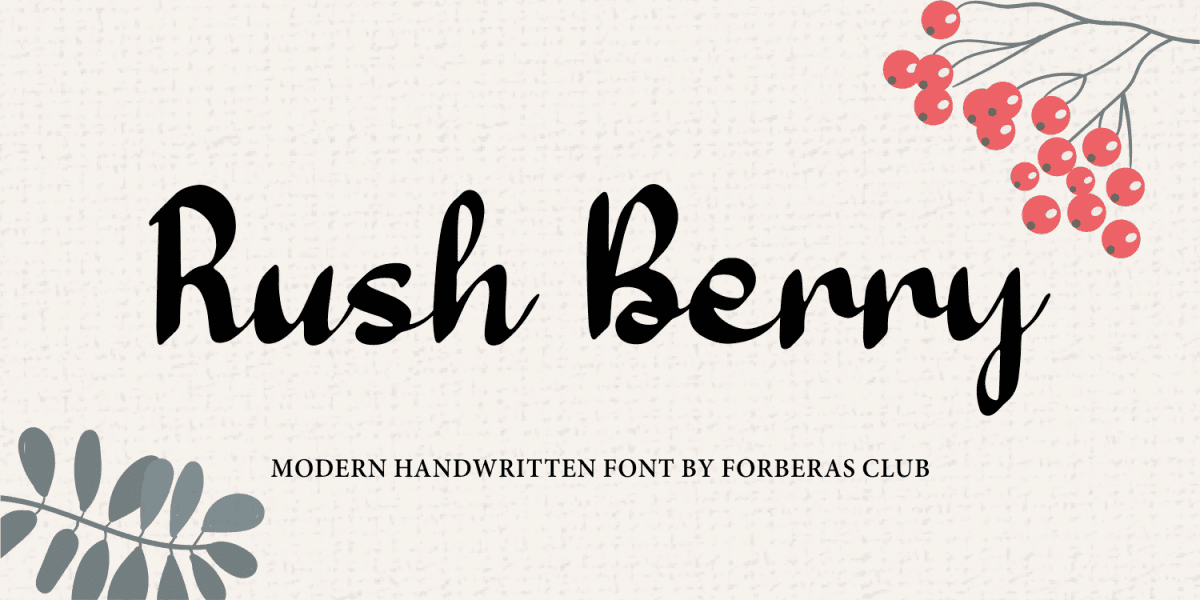 Rush Berry Font · 1001 Fonts