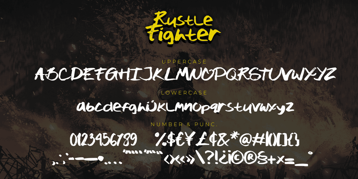 Rustle Fighter Font · 1001 Fonts
