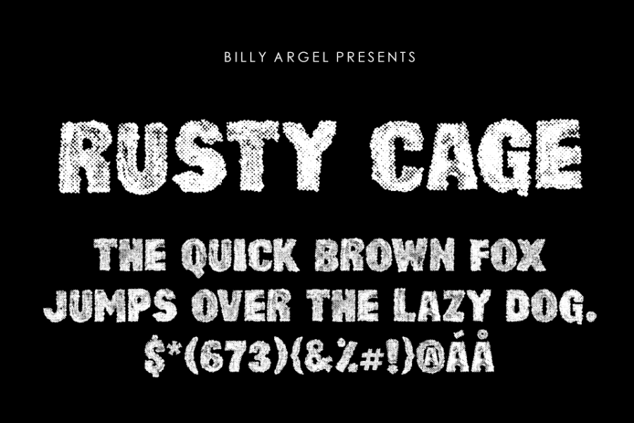 RUSTY CAGE PERSONAL USE Font · 1001 Fonts