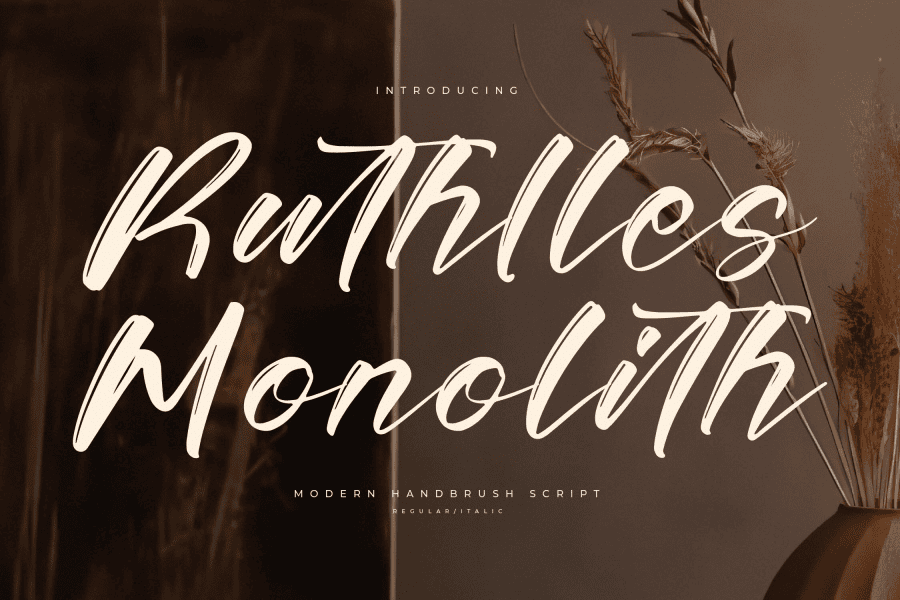 Ruthlles Monolith DEMO VERSION Font Family · 1001 Fonts